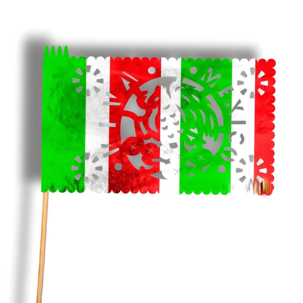BANDERITA METÁLICA TRICOLOR - Artemex